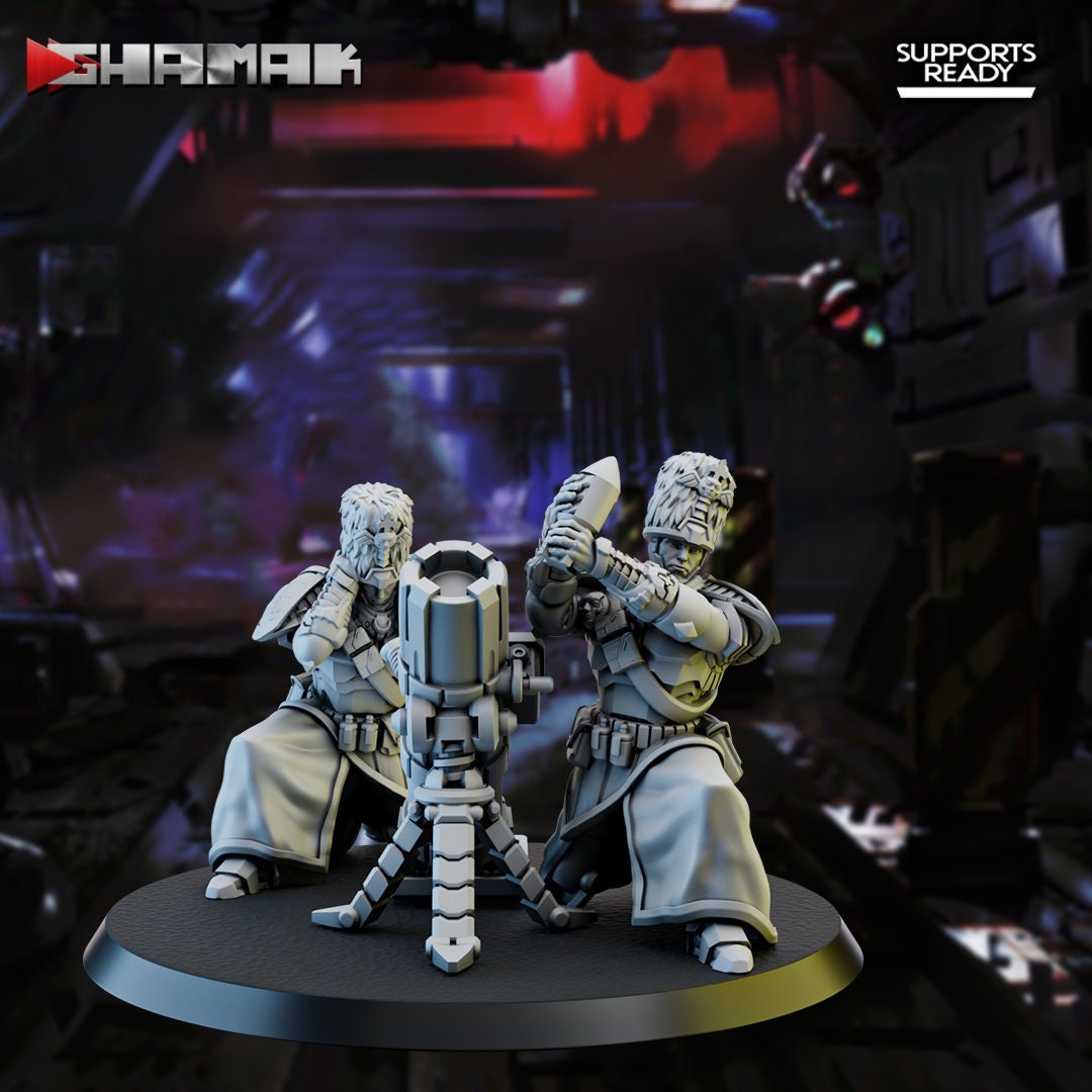 Firstborn Mortar Team Imperial Guard Mech Tech Militia Aos SCIFI War ...