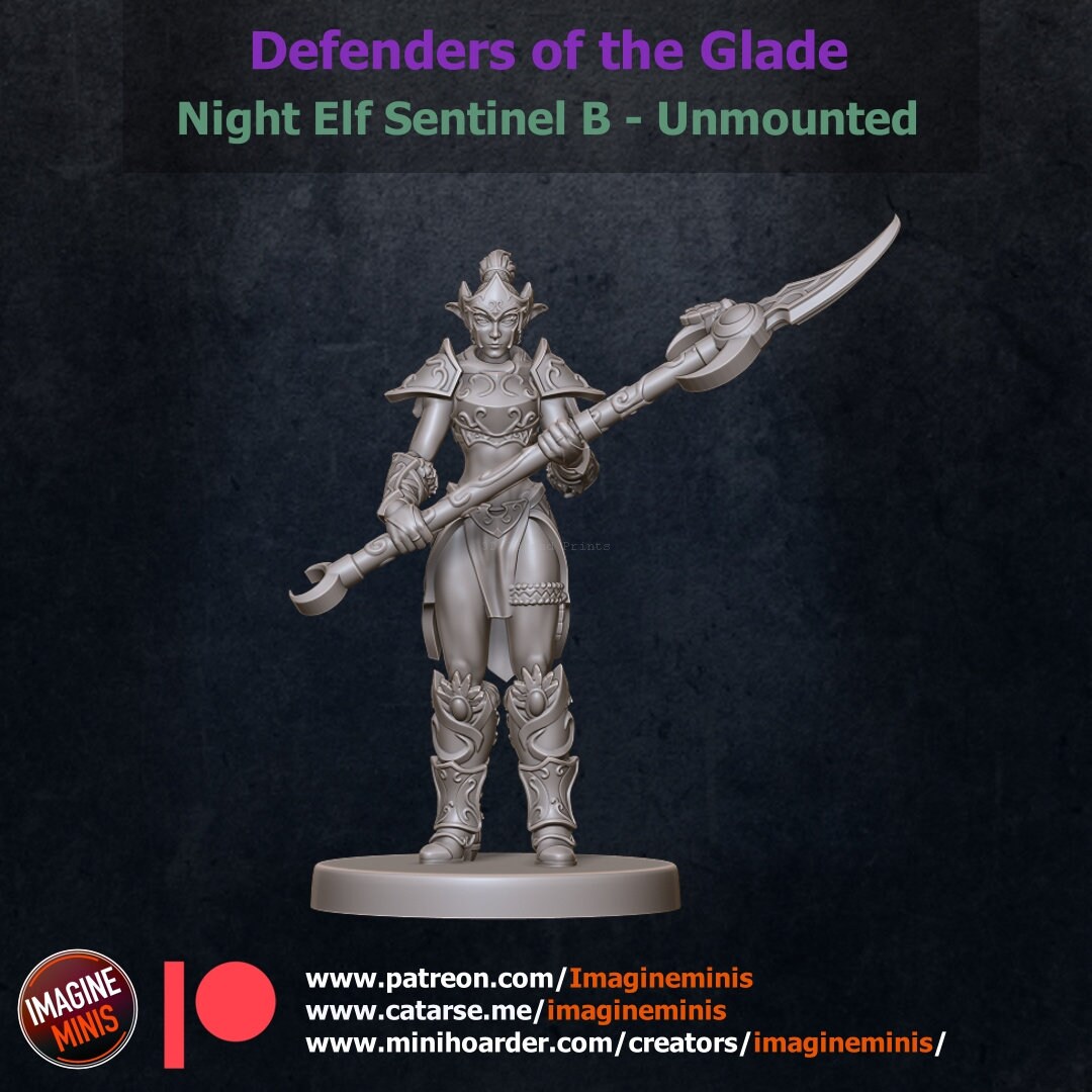 Night Elf Sentinel Aos War Games Role Dungeons and Dragons Proxy ...