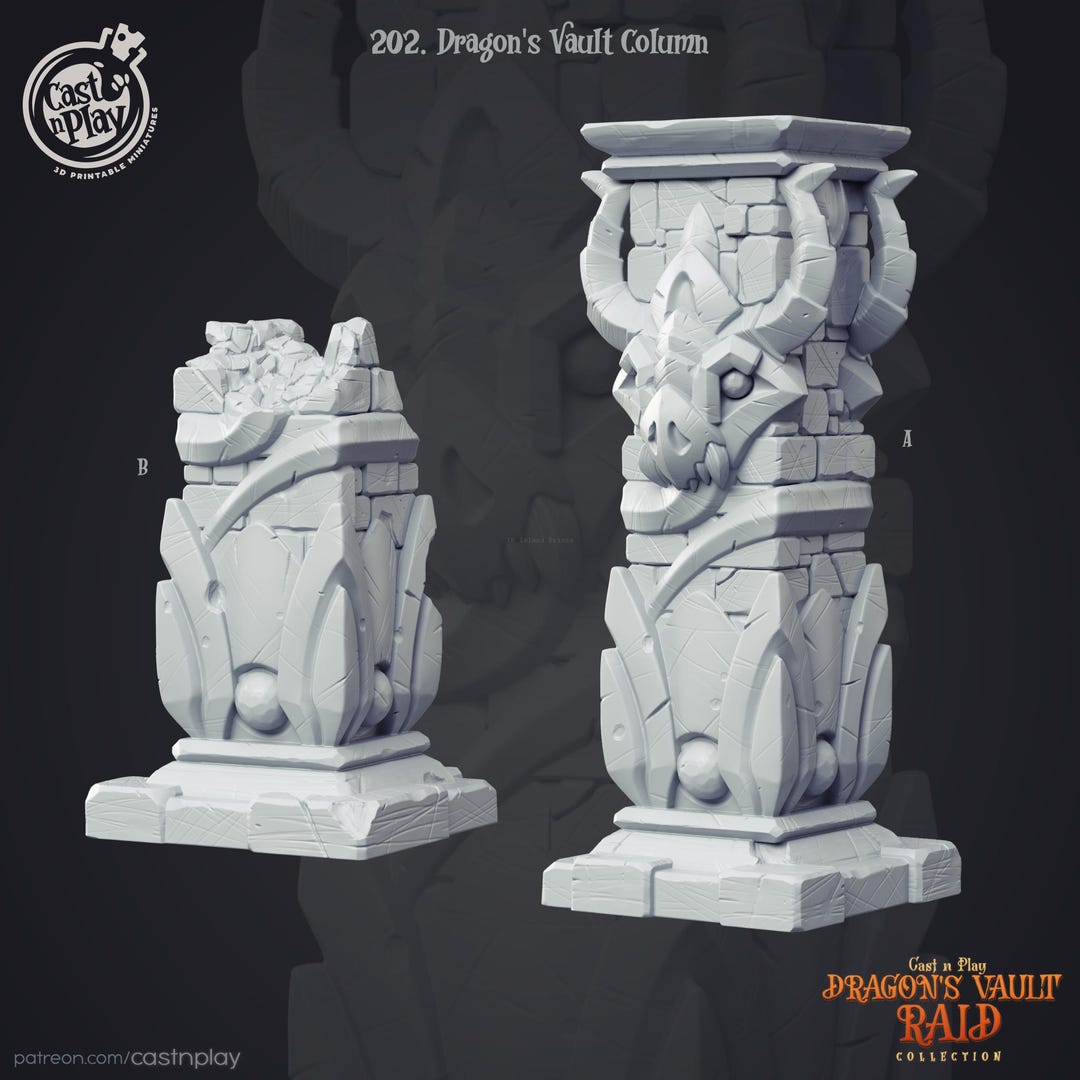 Dnd Terrain Dragon's Vault Columns Tiles Openlock War Games Role ...