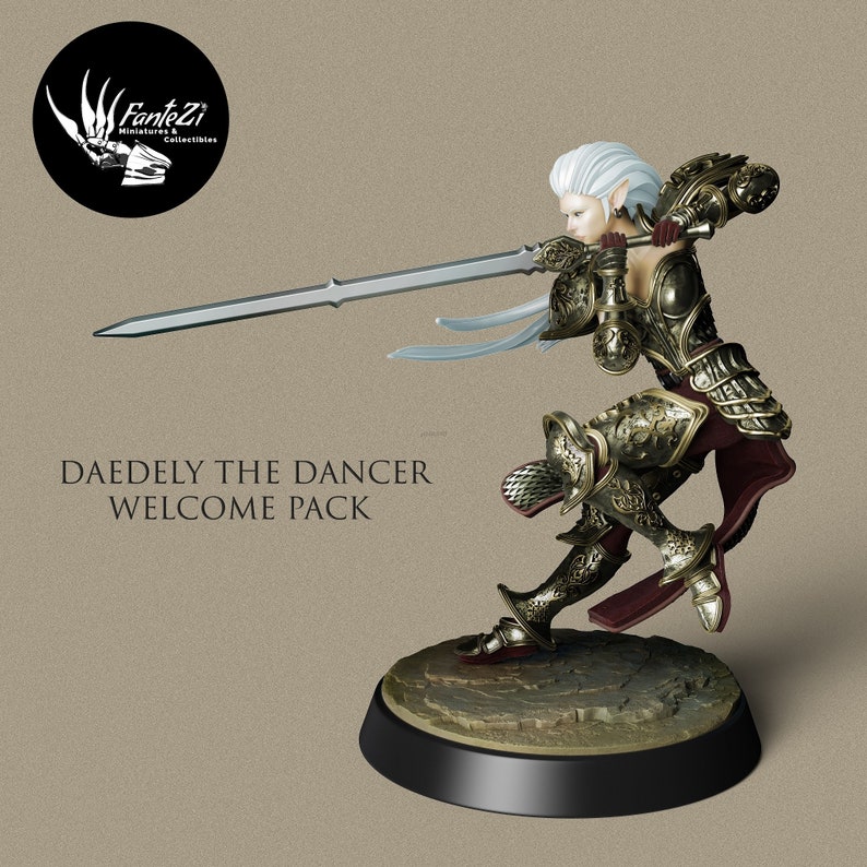 Elf Bard Daedely the Dancer Fight Fantasy Miniature Aos War Games ...