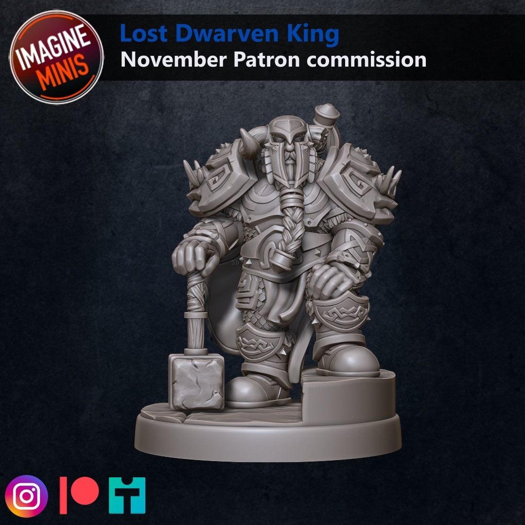 Lost Dwarven King Dwarf Aos War Games Role Playing Dungeons and Dragons ...