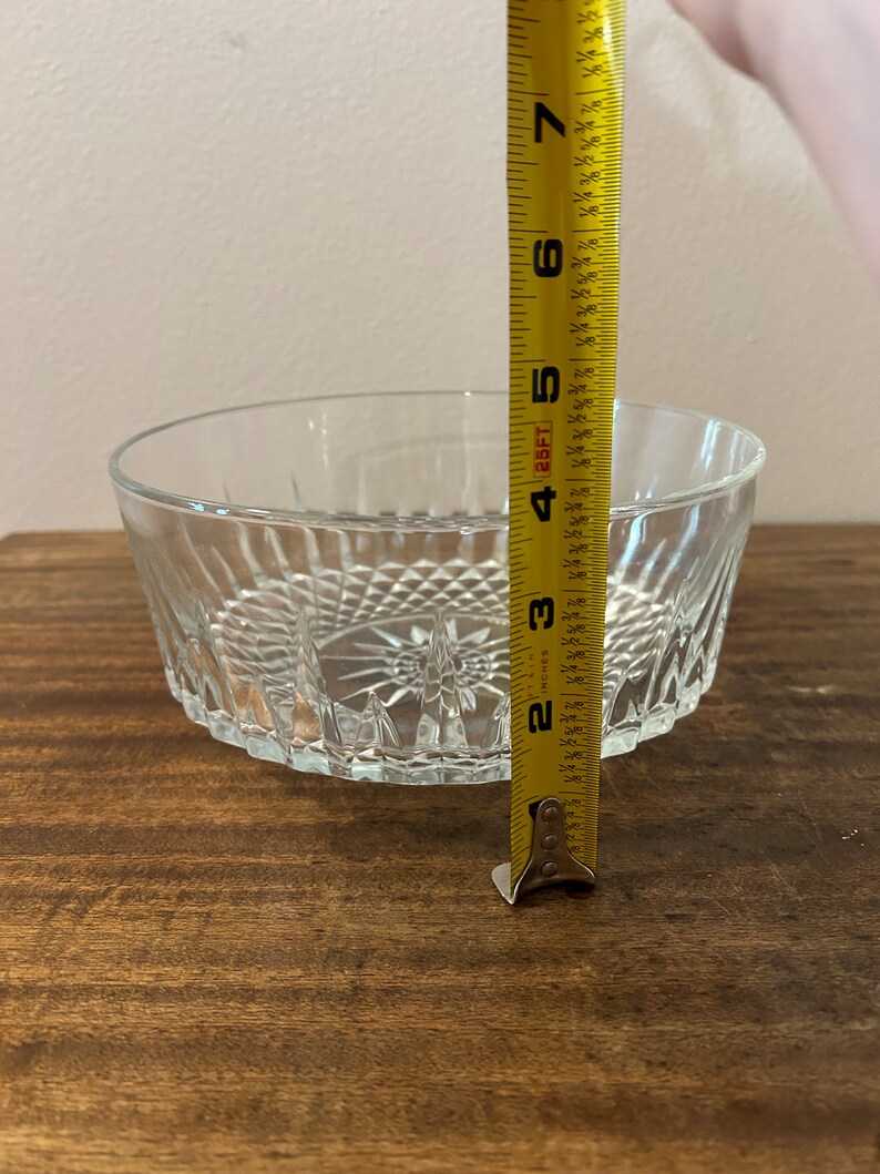 Vintage Arocroc France Clear Glass Diamant Sunburst Pattern Serving ...