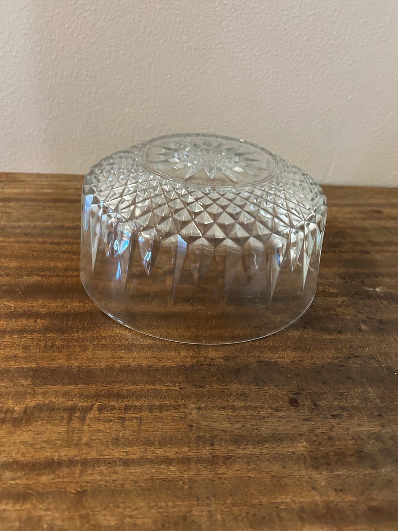 Vintage Arocroc France Clear Glass Diamant Sunburst Pattern Serving ...