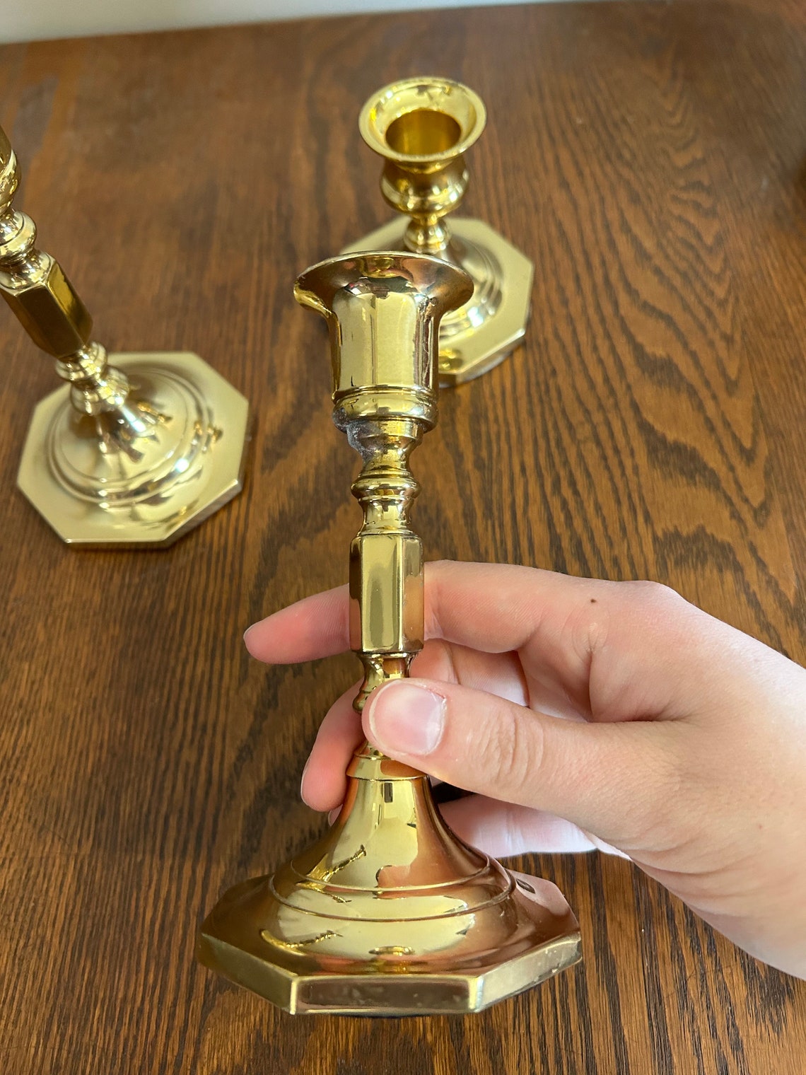 Vintage Carolina Brass Candle Holders Tapered Candle Stick Holders for ...