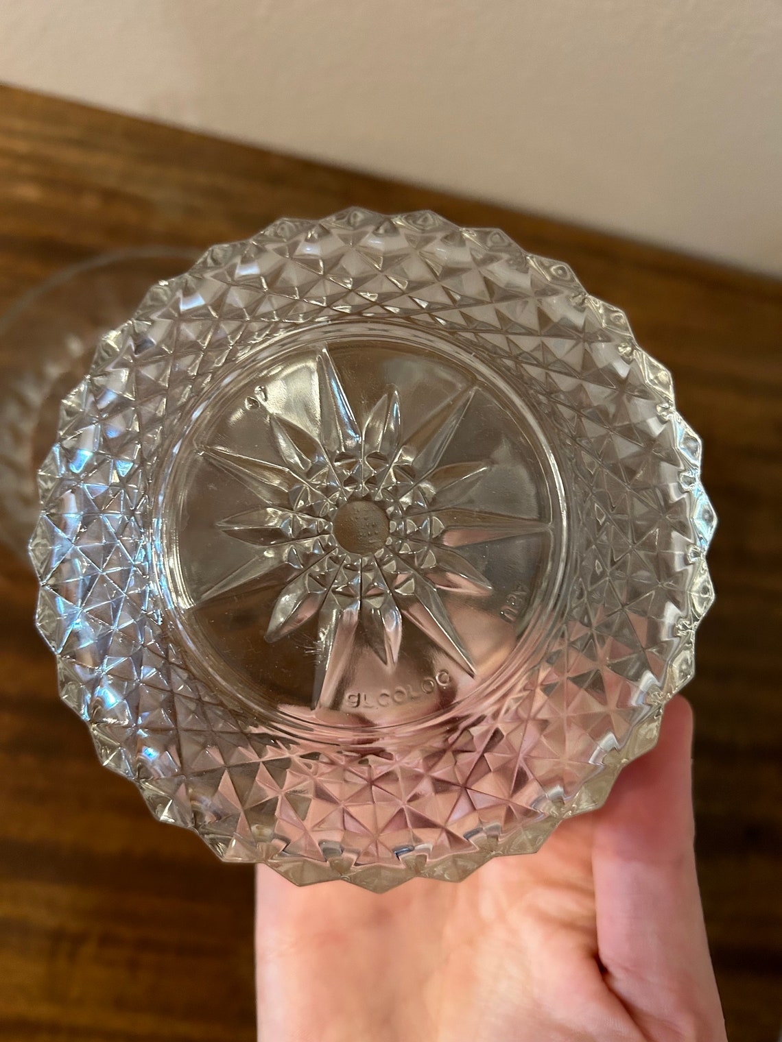Vintage Arcoroc 5” Clear Glass Diamant Pattern Dinner Bowls Durable ...