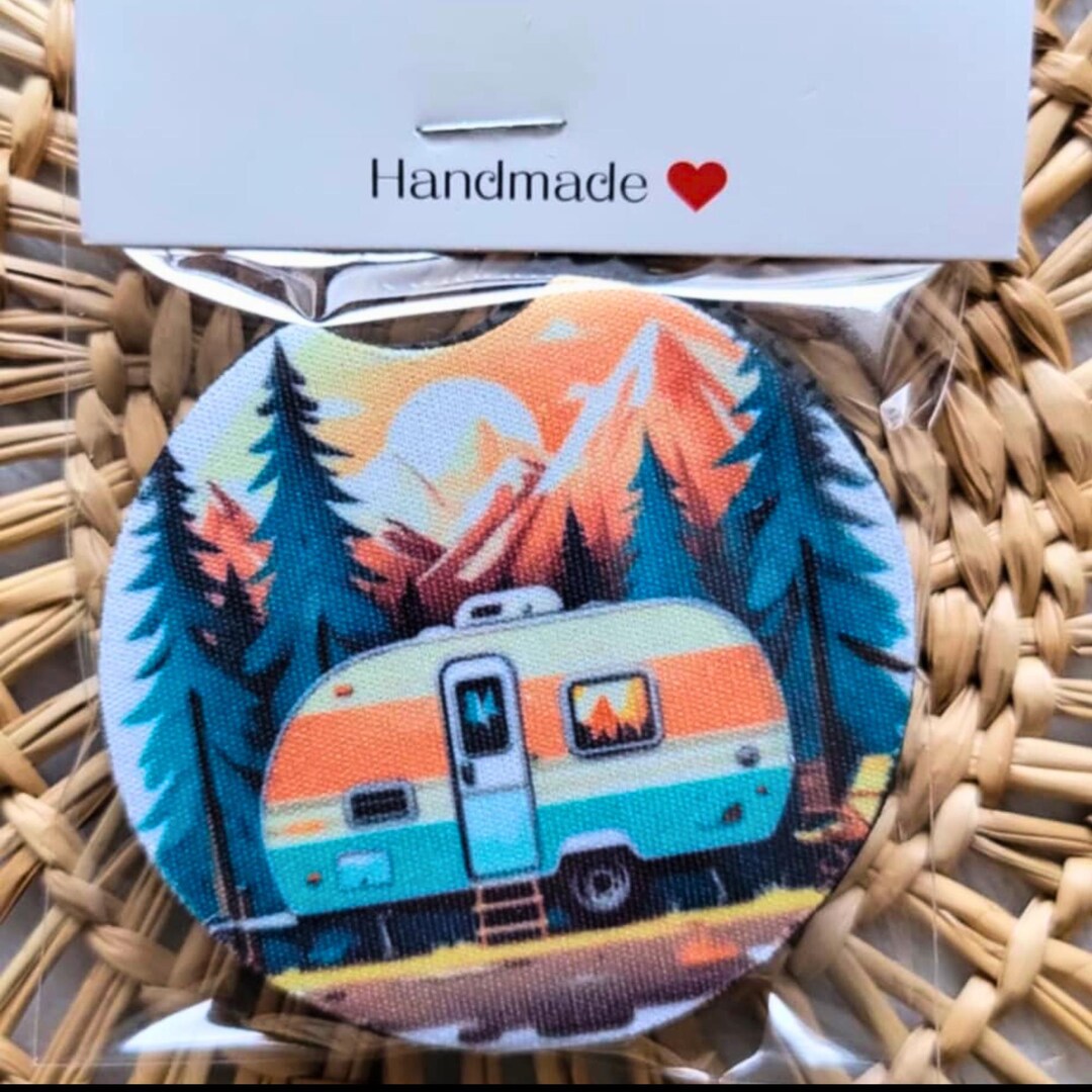 Neoprene Sublimation Car Coasters Camping - Etsy