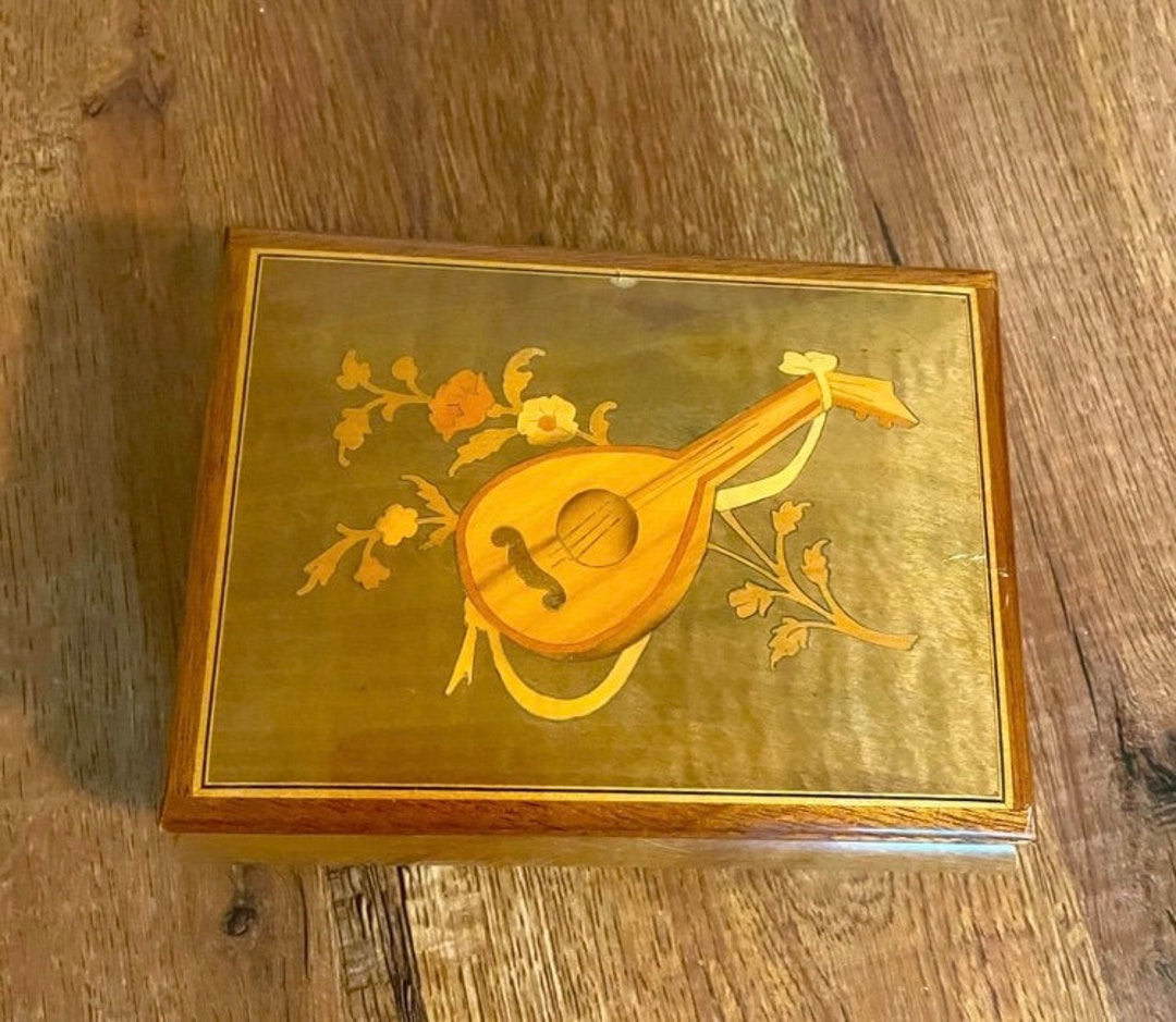 Made in Italy Sorrento High Gloss Music Box With Musical Theme Inlays ...