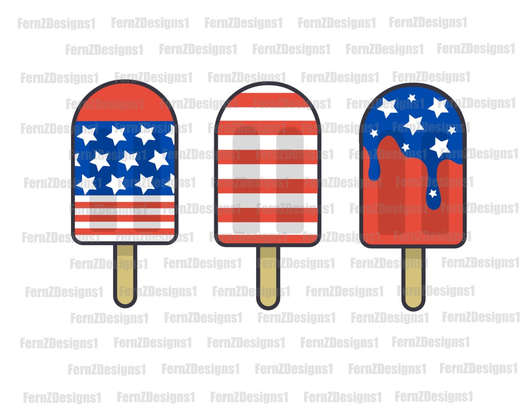 4th of July Popsicles PNG - Etsy