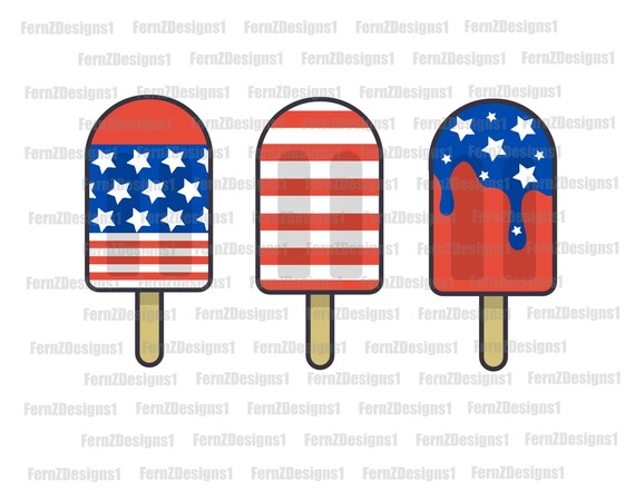4th of July Popsicles PNG - Etsy