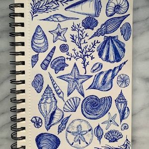 Blue Seashells Mini Art Print, 4x6 Artwork - Home and Wall Decor - Etsy