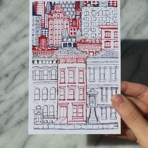 New York City Mini Art Print, 4x6 Artwork - Home and Wall Decor ...