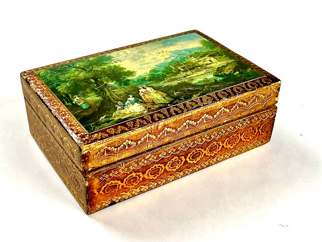 Deane Taylor Import Italian Wood Trinket Box - Etsy