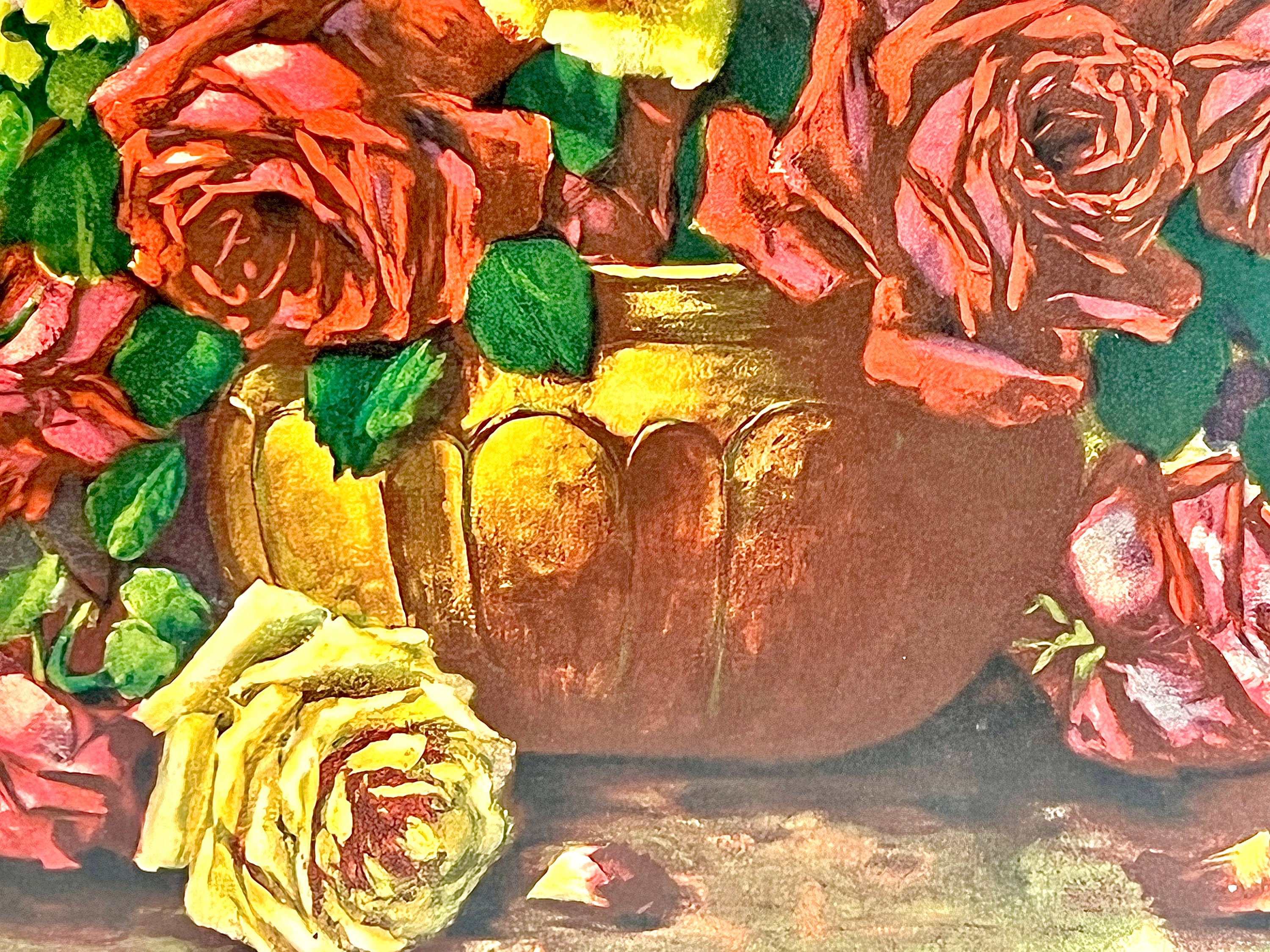 Vintage Gold Frame With Floral Art Print - Etsy