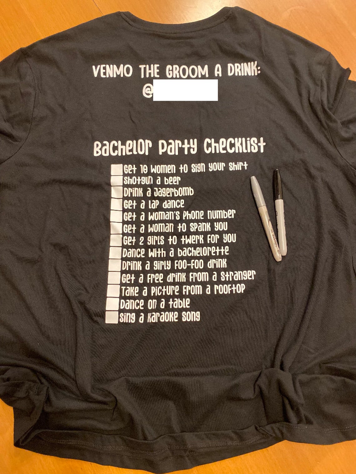 Groom's Bachelor Party Checklist Tee - Etsy
