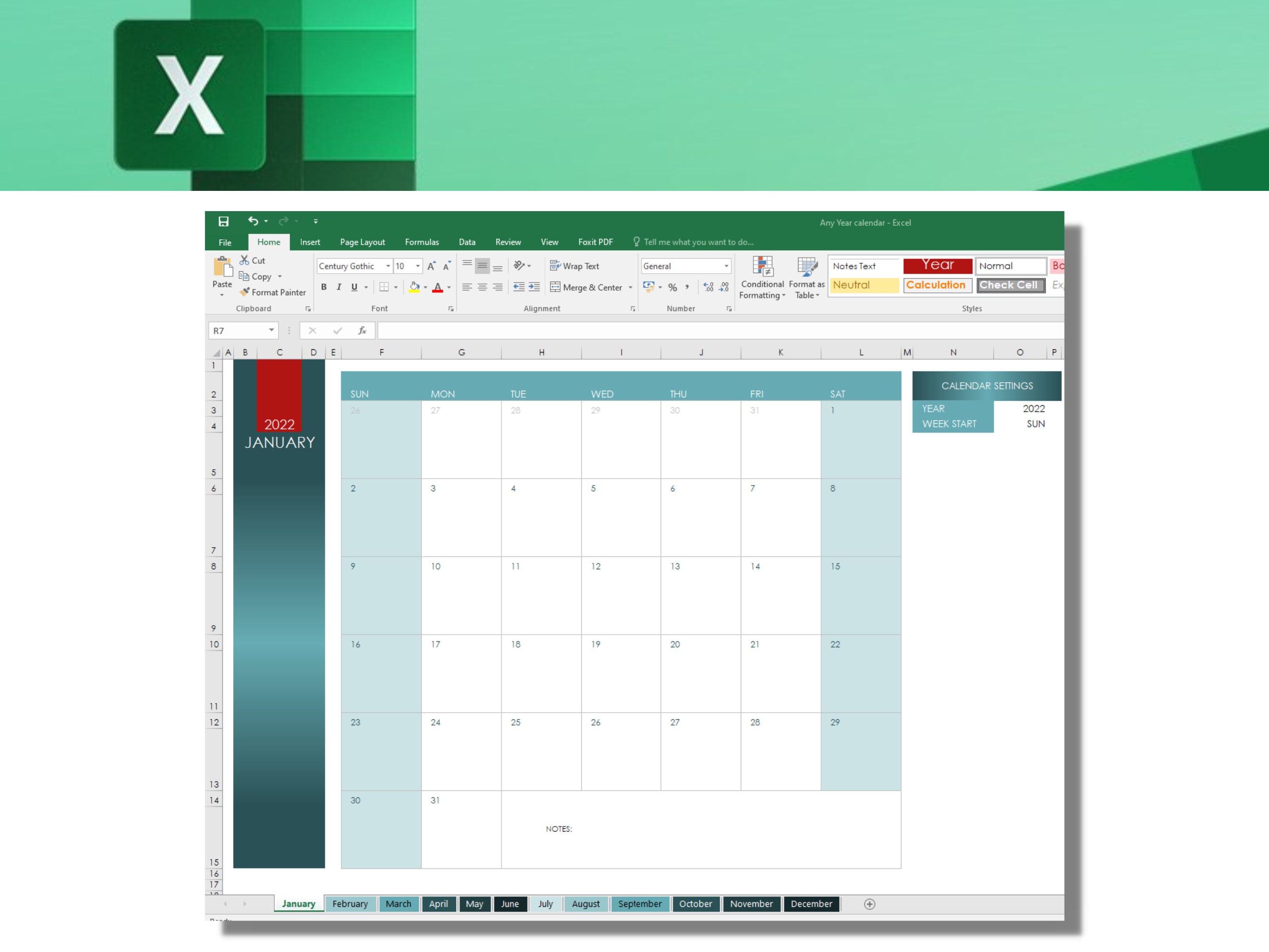15+ Calendar Excel Templates: Yearly, Monthly, Weekly, & Daily (digital ...