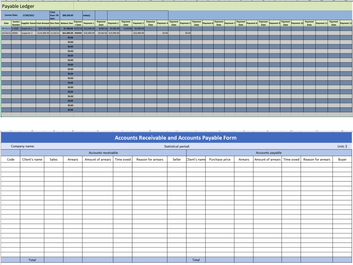 15+ Accounts Receivable & Accounts Payable: Dashboard ǀ Ledger ǀ ...