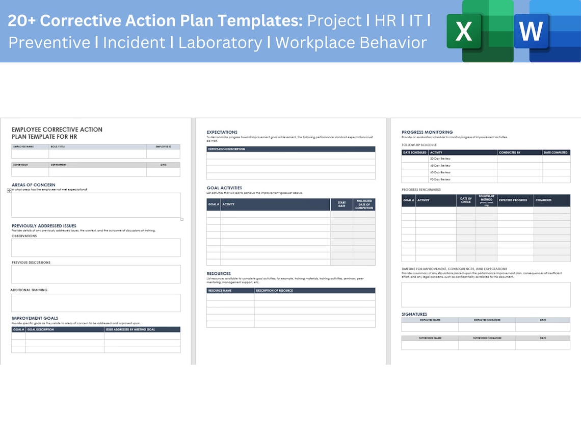 20+ Corrective Action Plan Templates: Project ǀ HR ǀ IT ǀ Preventive ǀ ...