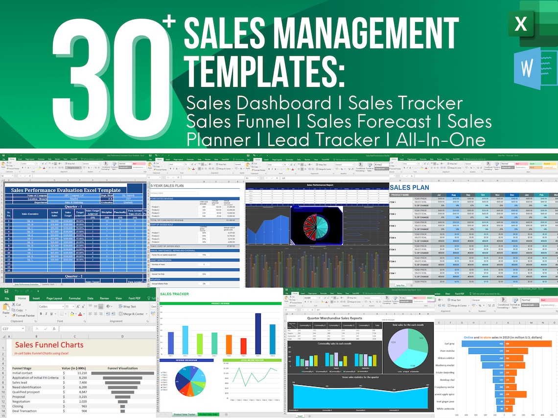 30 Sales Management Templates: Sales Dashboard ǀ Sales - Etsy