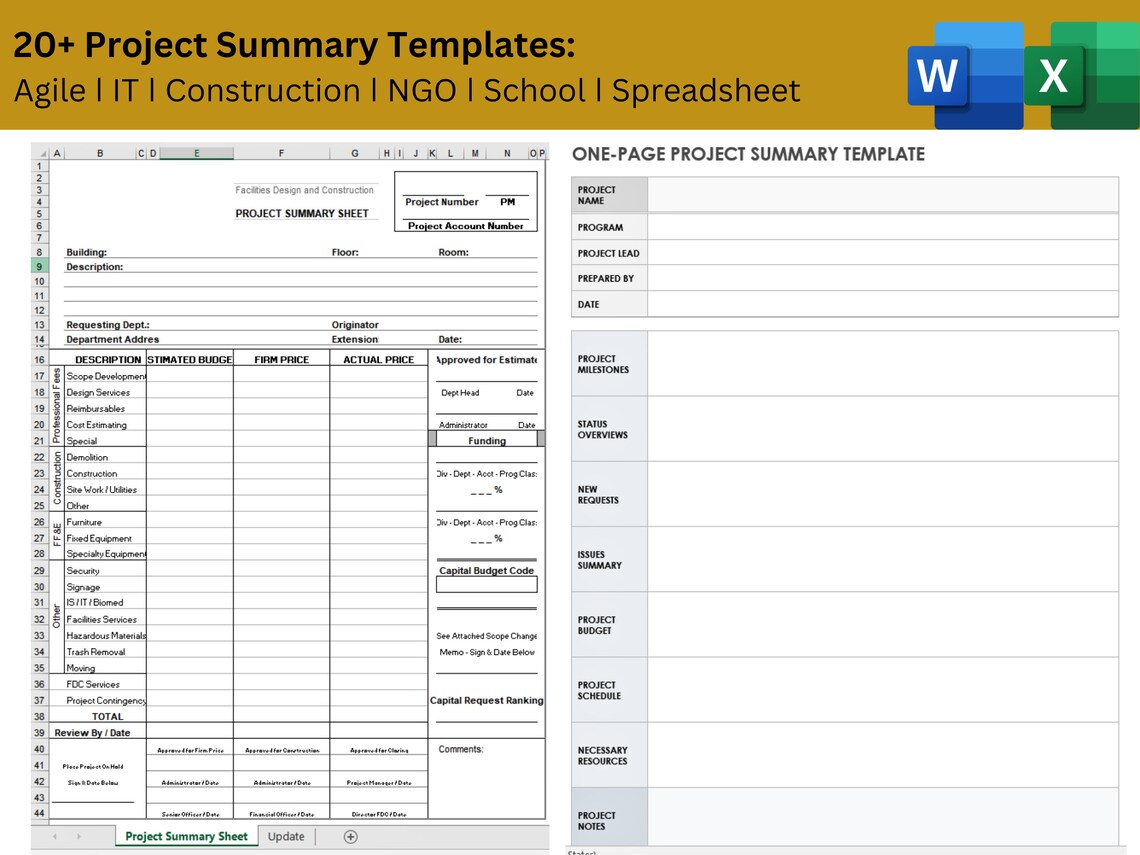 20+ Project Summary Templates: Agile ǀ IT ǀ Construction ǀ NGO ǀ School ...
