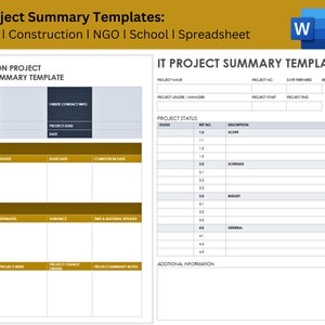 20+ Project Summary Templates: Agile ǀ IT ǀ Construction ǀ NGO ǀ School ...