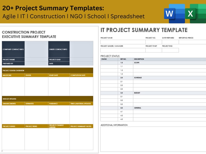 20+ Project Summary Templates: Agile ǀ IT ǀ Construction ǀ NGO ǀ School ...
