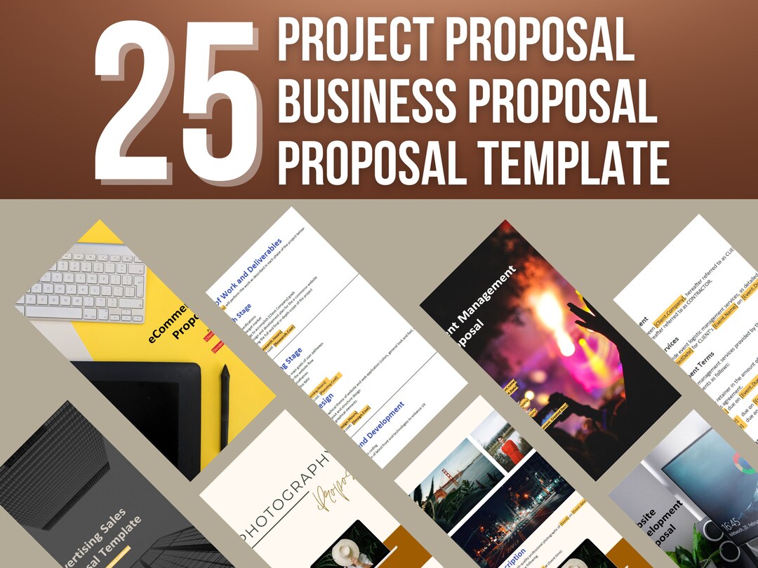 25 Project Proposal Business Proposal Proposal Template - Etsy