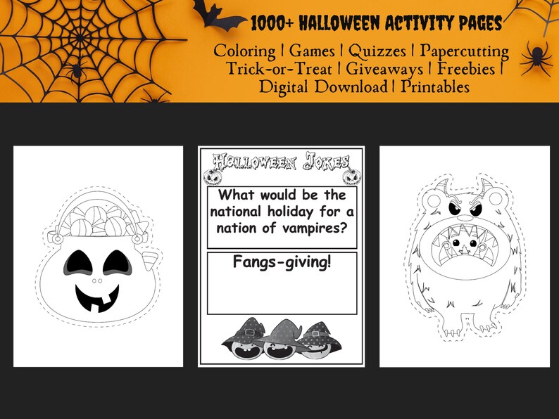1000 Halloween Activity Pages: Coloring ǀ Games ǀ Quizzes ǀ ...