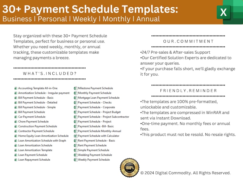 30+ Payment Schedule Templates: Business ǀ Personal ǀ Weekly ǀ Monthly ...