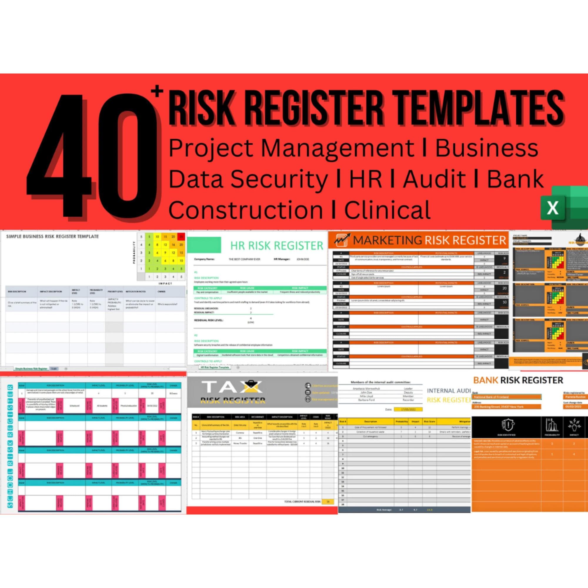 40+ Risk Register Templates: Project Management ǀ Business ǀ Data ...