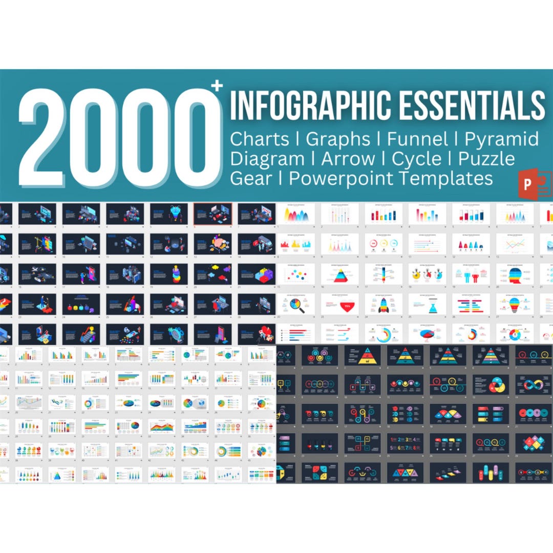 2000+ Infographic Essentials: Charts ǀ Graphs ǀ Funnel ǀ Pyramid ǀ ...