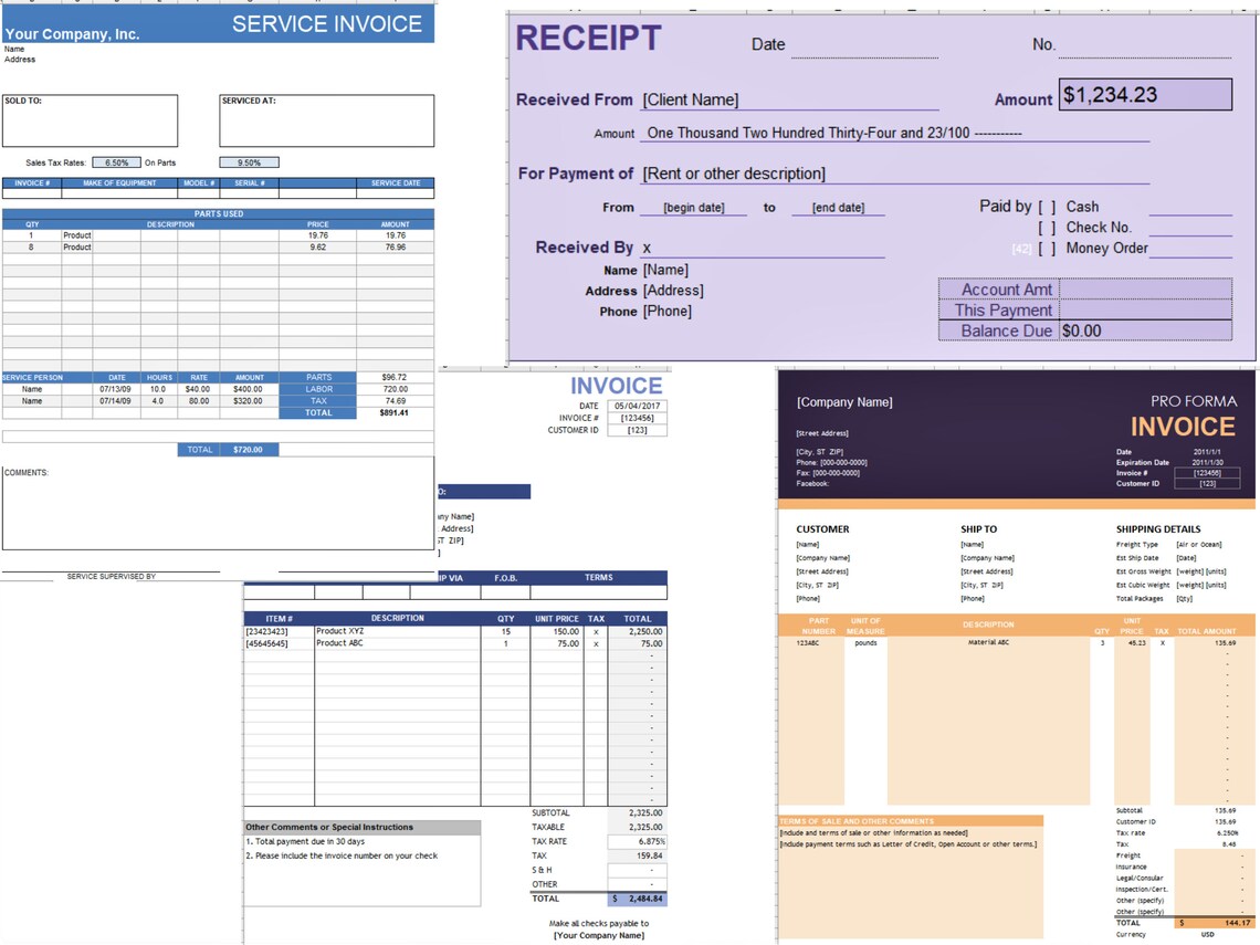 Buy 50+ Invoice Templates: Commercial Invoice ǀ Tax Forms ǀ Invoice ...