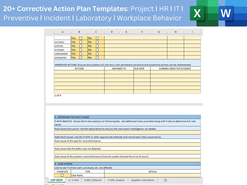 20+ Corrective Action Plan Templates: Project ǀ HR ǀ IT ǀ Preventive ǀ ...
