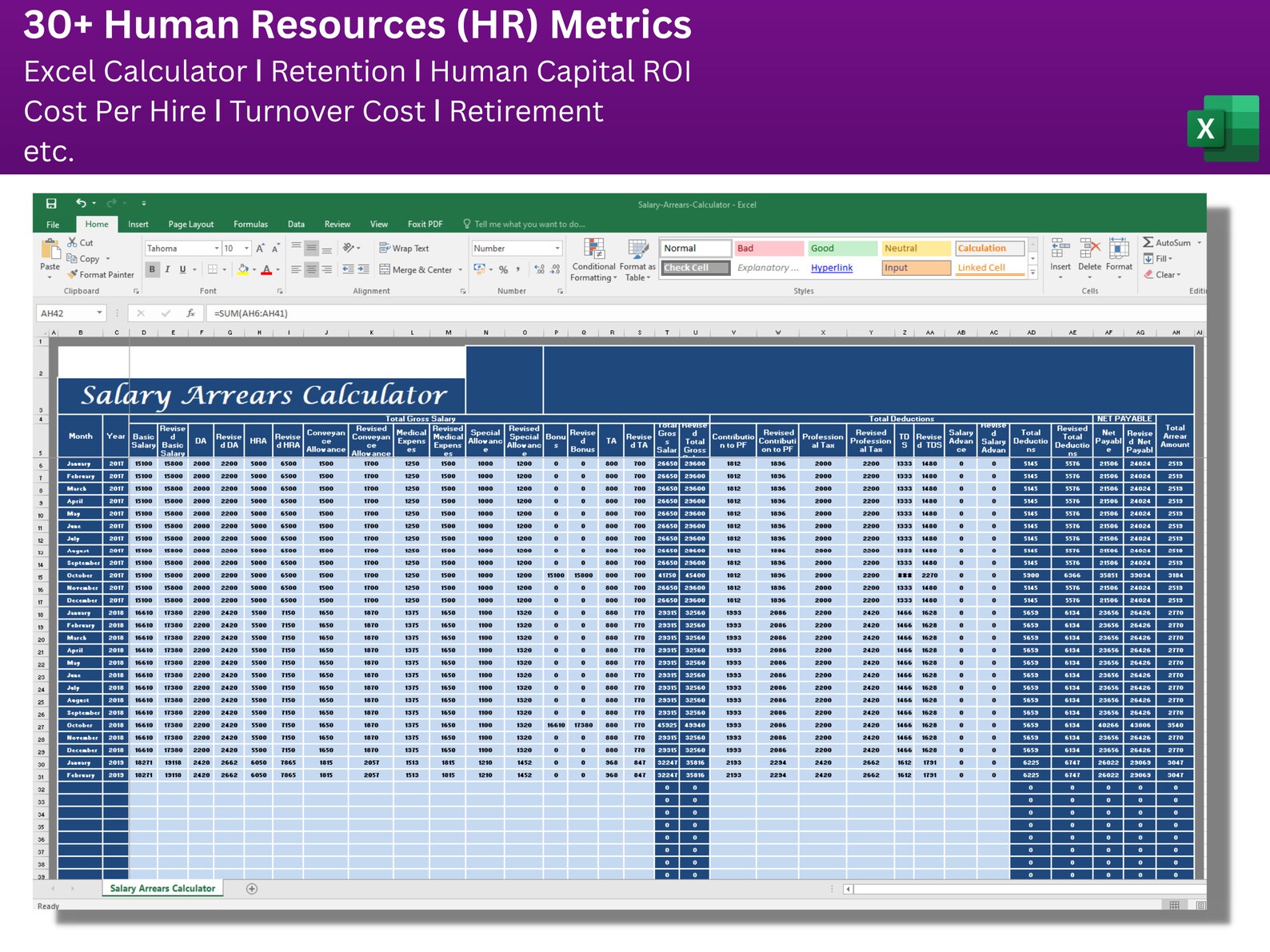 30+ Human Resources (HR) Metrics: Calculator ǀ Human Capital ROI ǀ Cost ...