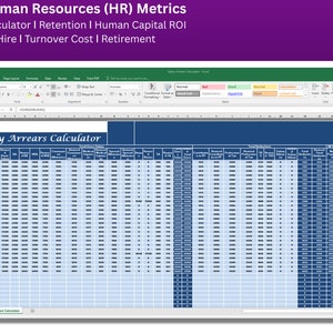 30+ Human Resources (HR) Metrics ǀ Excel Calculator ǀ Human Capital ROI ...