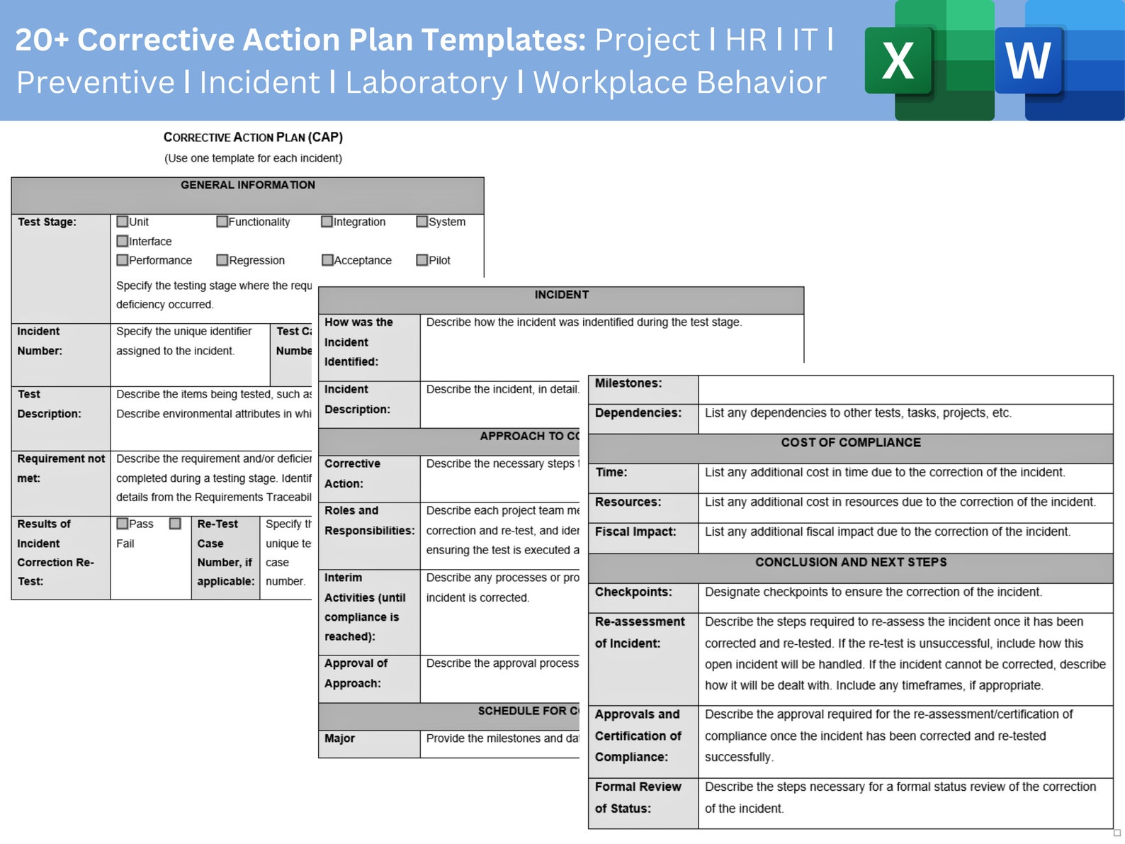 20+ Corrective Action Plan Templates: Project ǀ HR ǀ IT ǀ Preventive ǀ ...