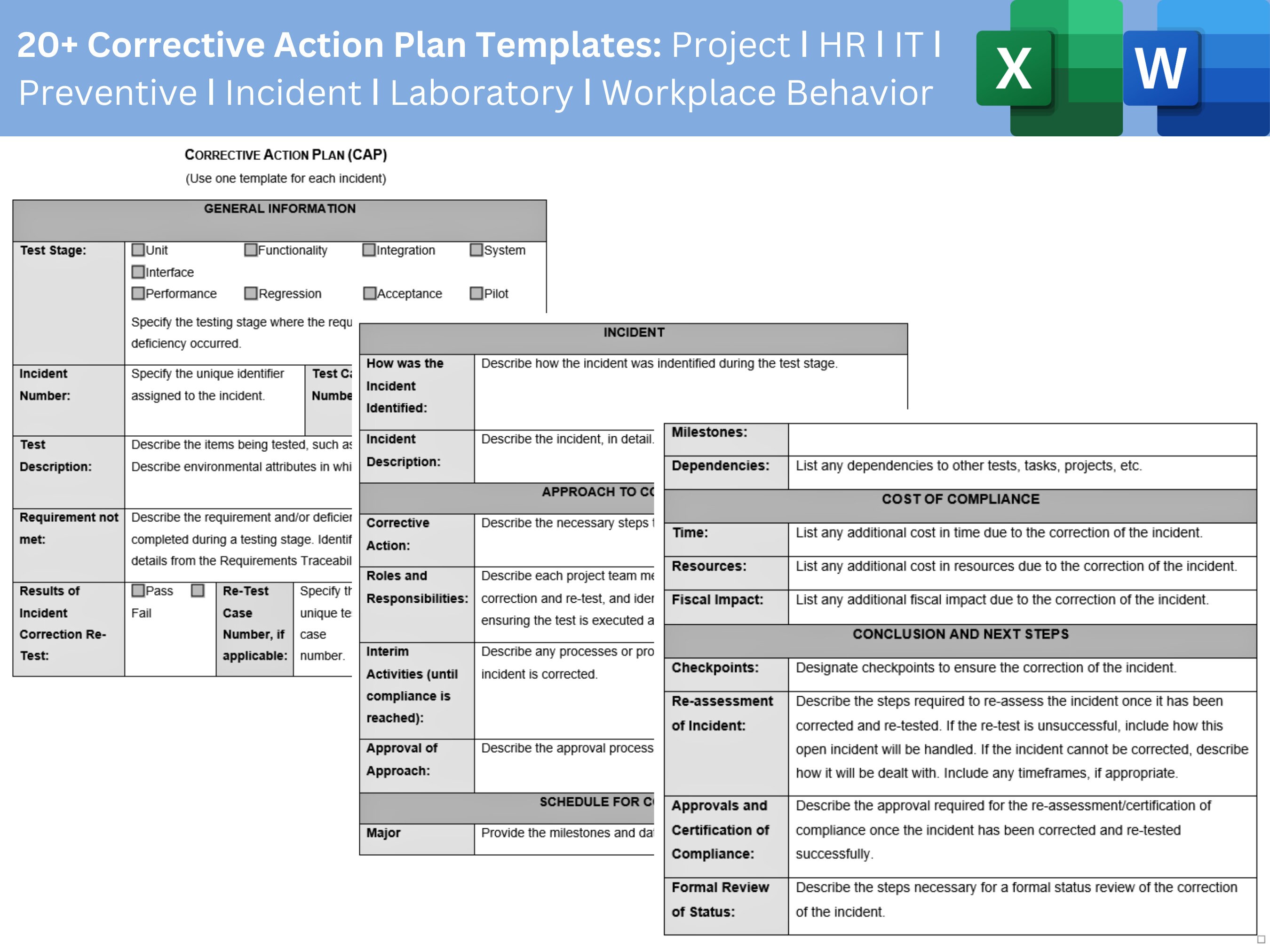 20+ Corrective Action Plan Templates: Project ǀ HR ǀ IT ǀ Preventive ǀ ...