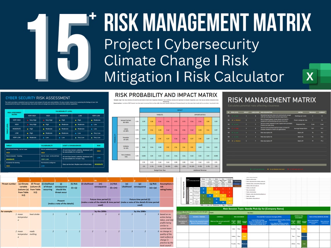 15 Risk Management Matrix: Project ǀ Cybersecurity ǀ Climate Change ǀ ...