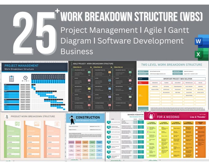 25+ Work Breakdown Structure (WBS): Project Management ǀ Agile ǀ ...