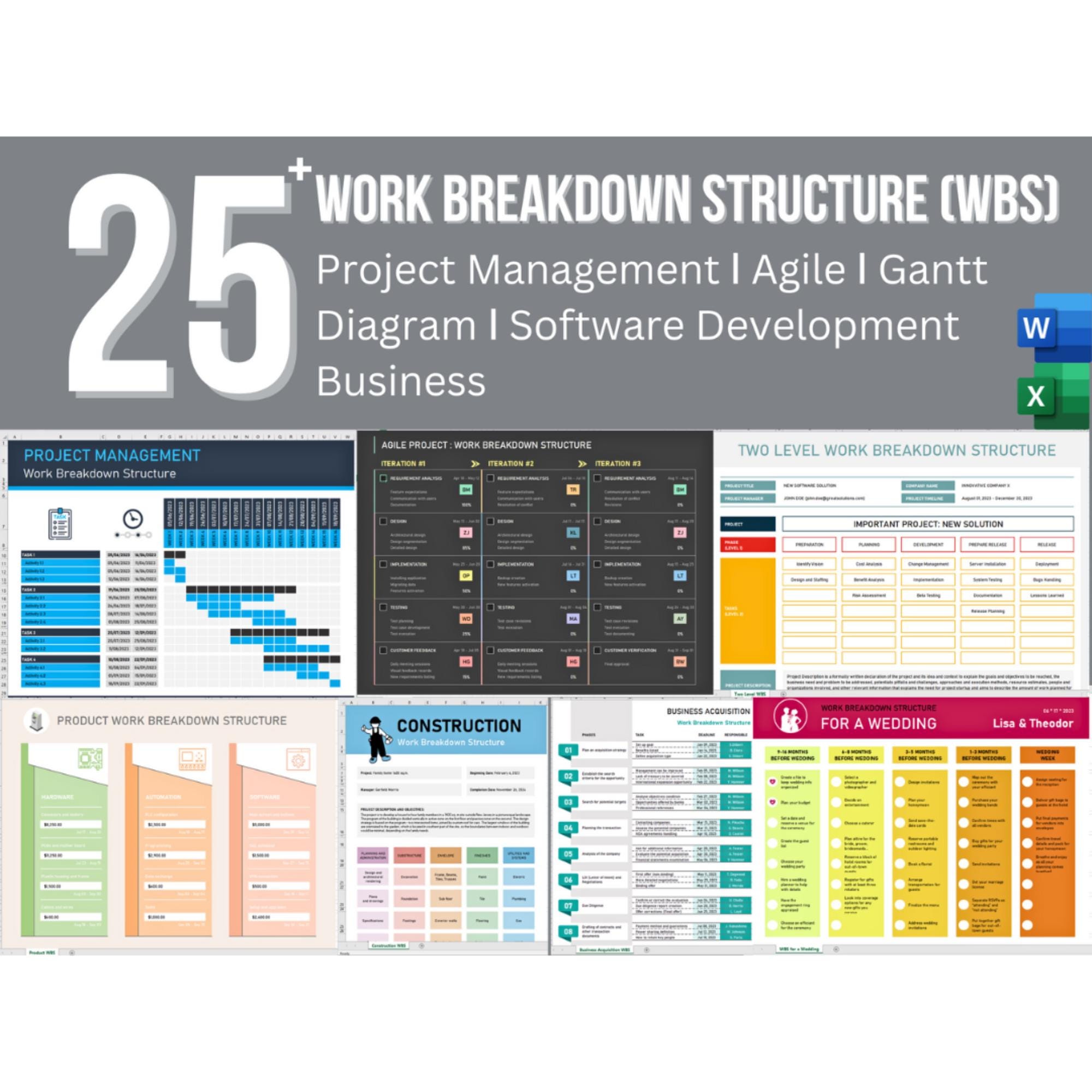 25+ Work Breakdown Structure (WBS): Project Management ǀ Agile ǀ ...