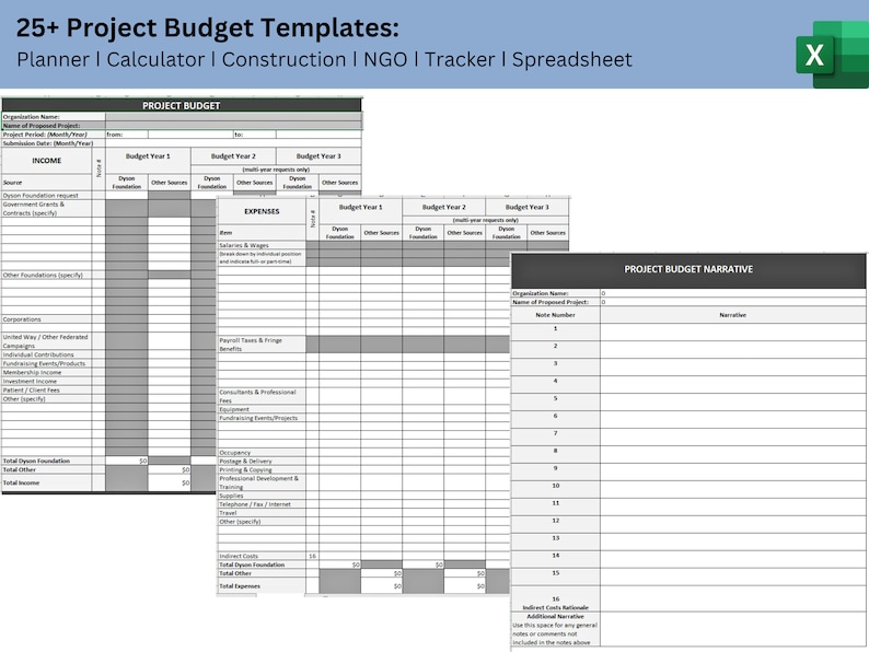 25+ Project Budget Templates: Planner ǀ Calculator ǀ Construction ǀ NGO ...