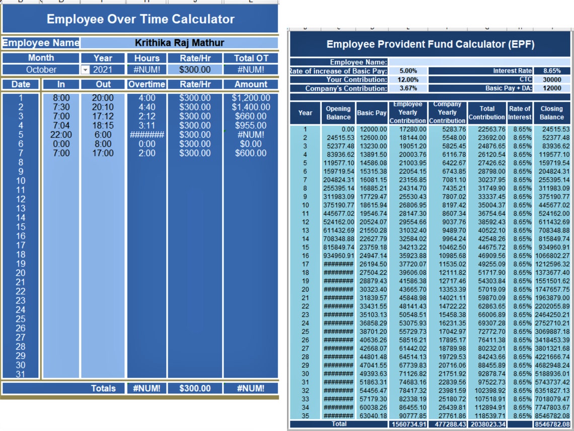 40+ Salary Templates: Employee Payroll ǀ Wage Calculator ǀ Sales ...