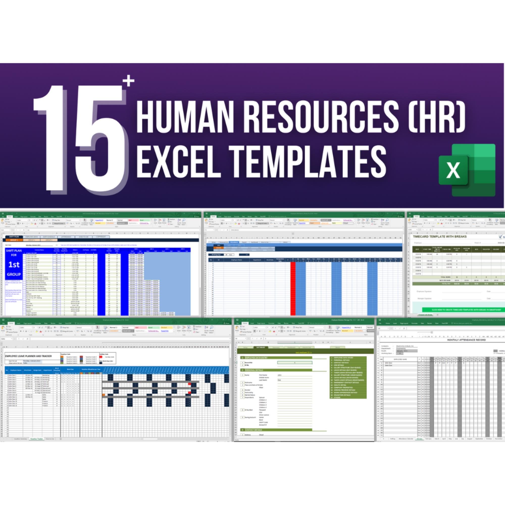 15+ Human Resources (HR) Templates: Employee Schedule | Database ...