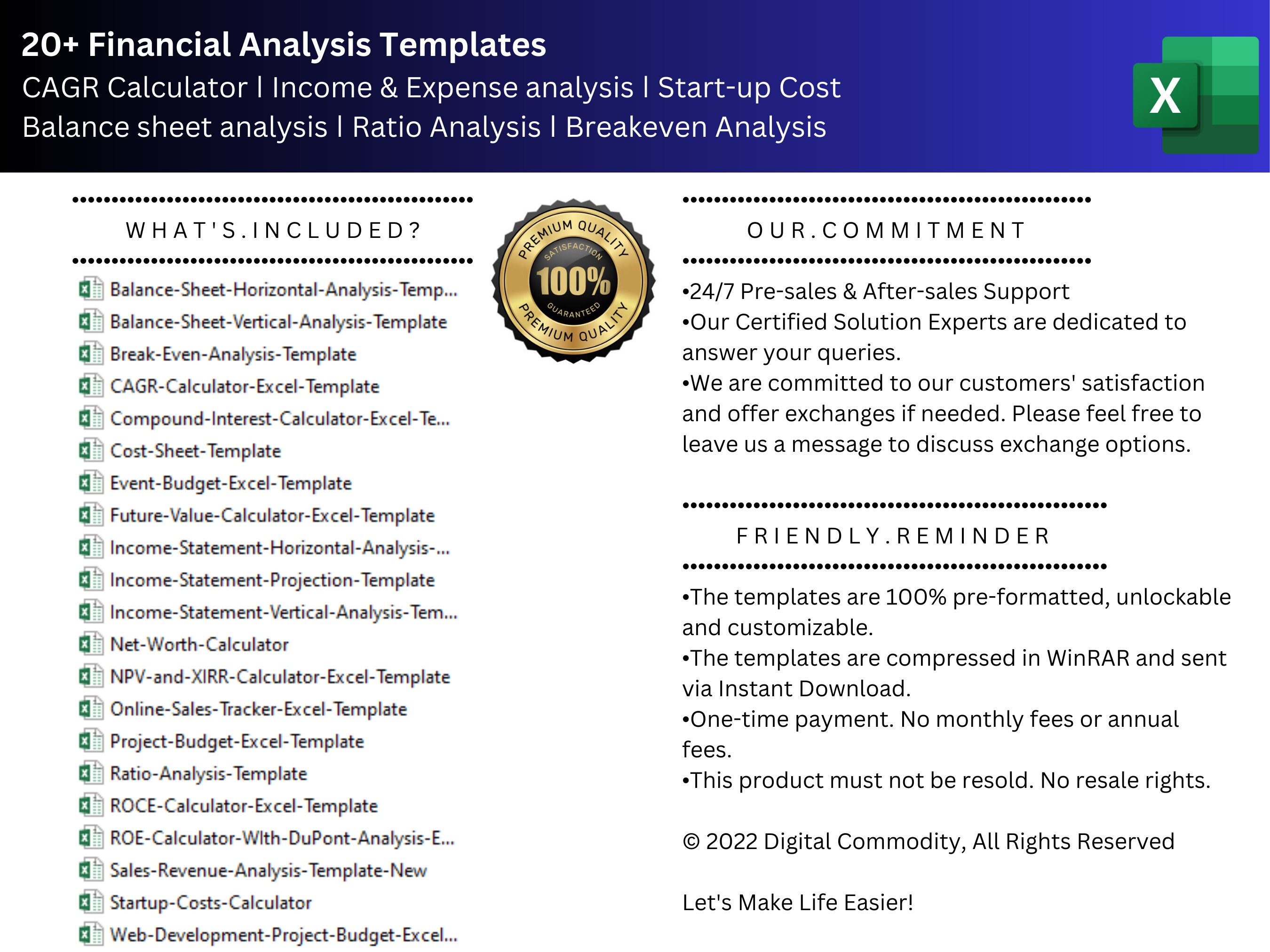 20+ Financial Analysis Templates: CAGR Calculator ǀ Income Expense ...