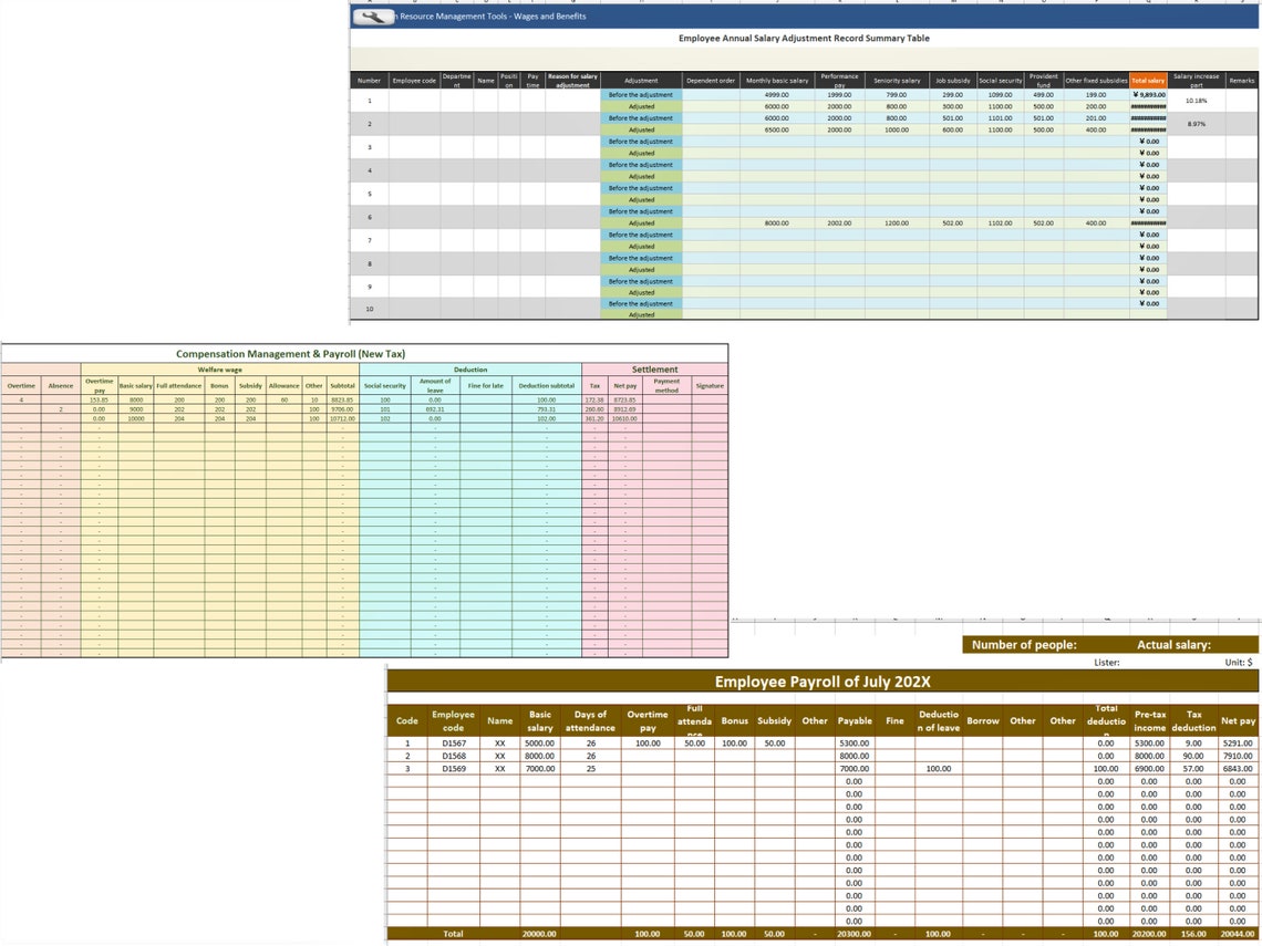 40+ Salary Templates: Employee Payroll ǀ Wage Calculator ǀ Sales ...