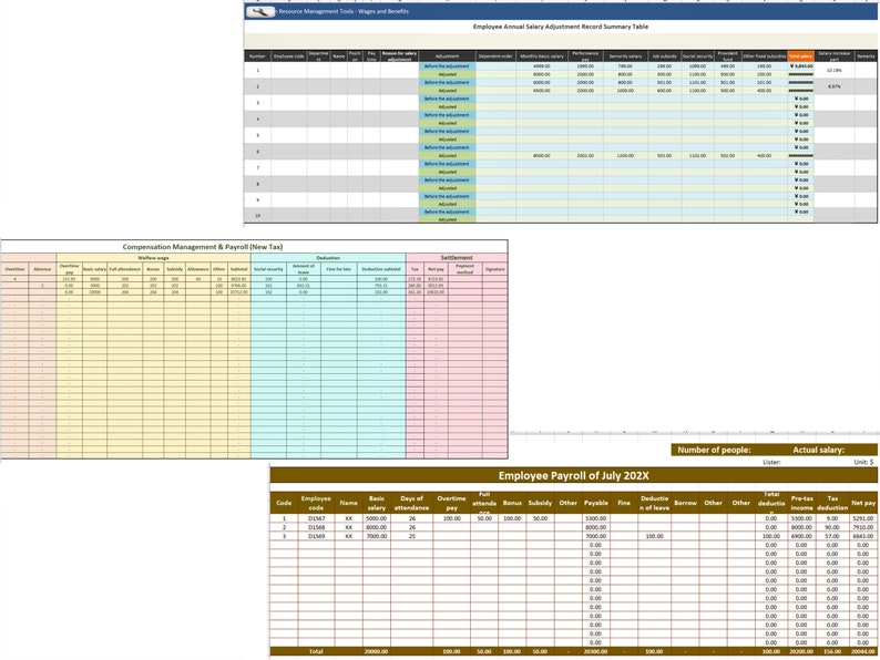 40+ Salary Templates: Employee Payroll ǀ Wage Calculator ǀ Sales ...