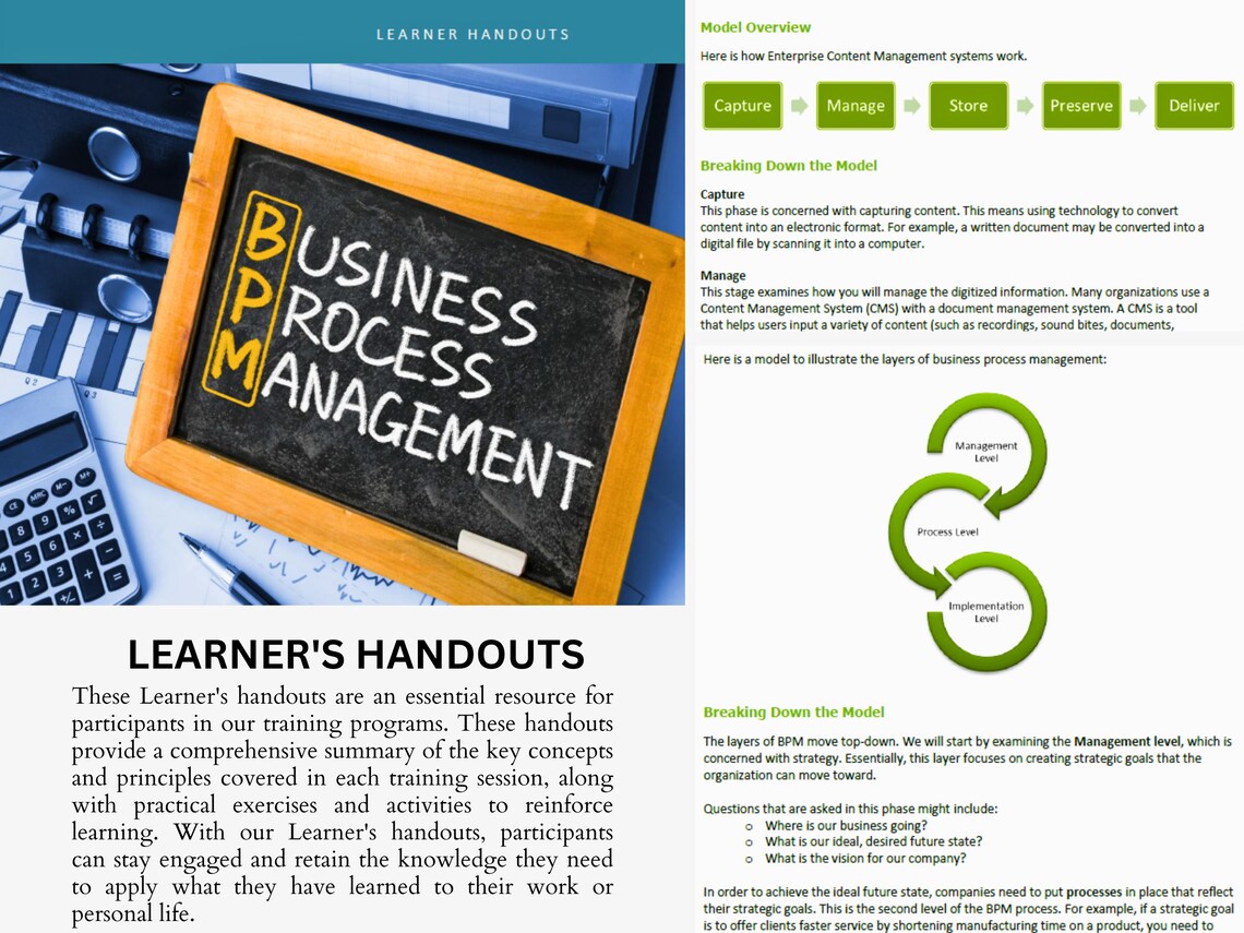 Business Process Management Training Course Materials: Trainers Guide ǀ Learners Handouts ǀ ...