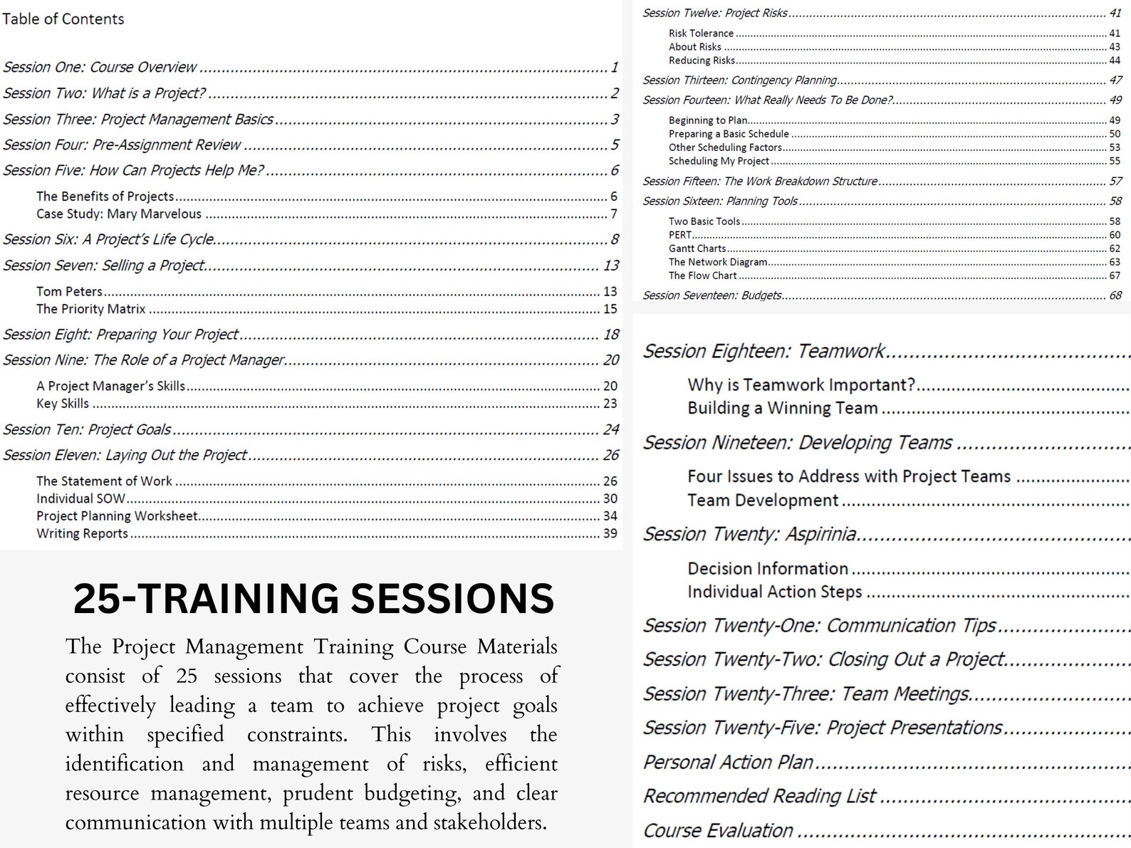 Project Management Training Course Materials: Trainer’s Guide ǀ Learner ...