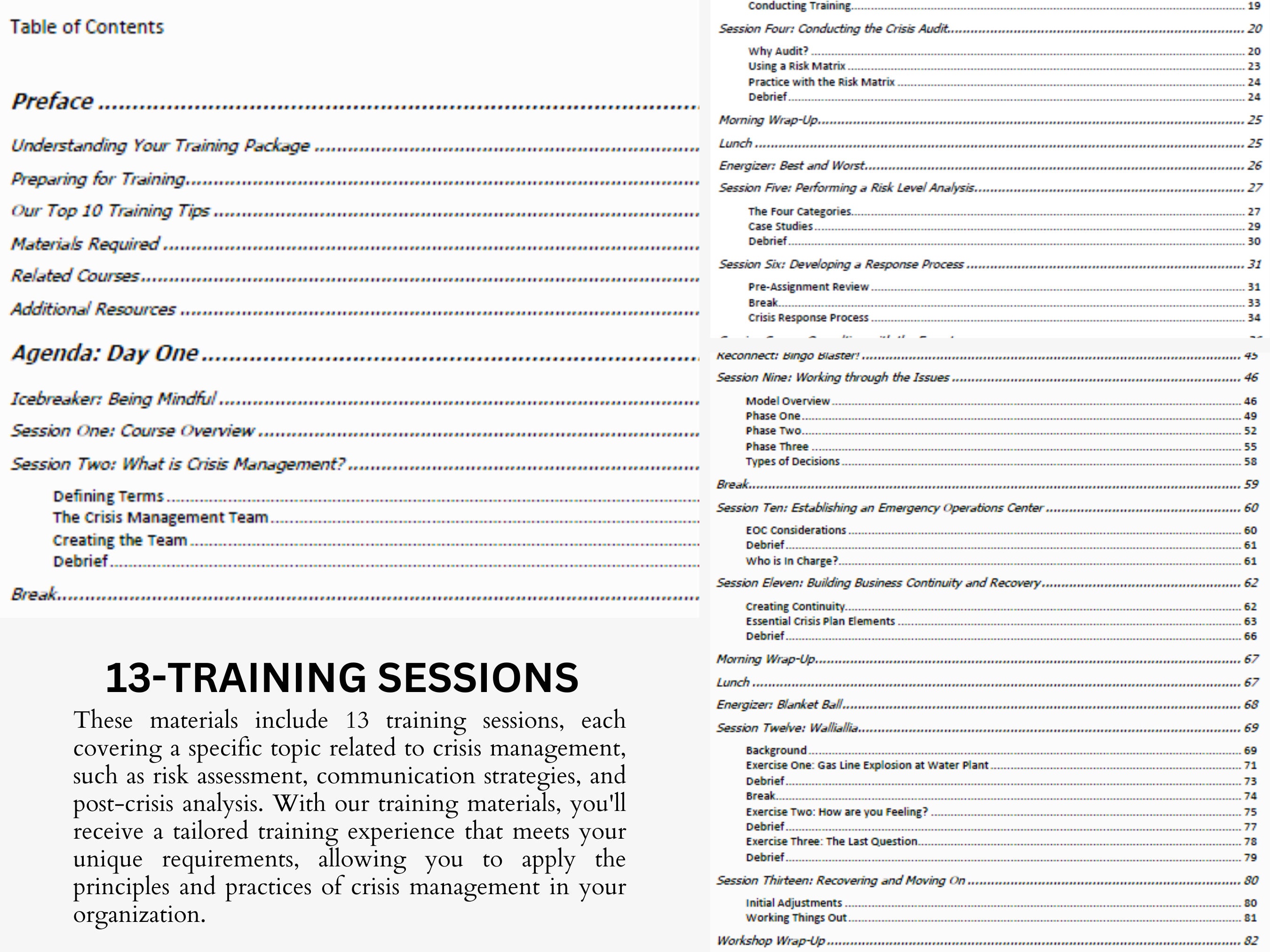 Crisis Management Training Course Materials: Trainer’s Guide ǀ Learner ...