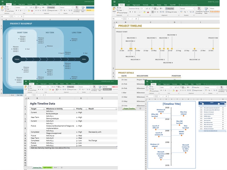 35+ Timelines & Roadmaps: Project ǀ Infographic ǀ History ǀ Milestones ...