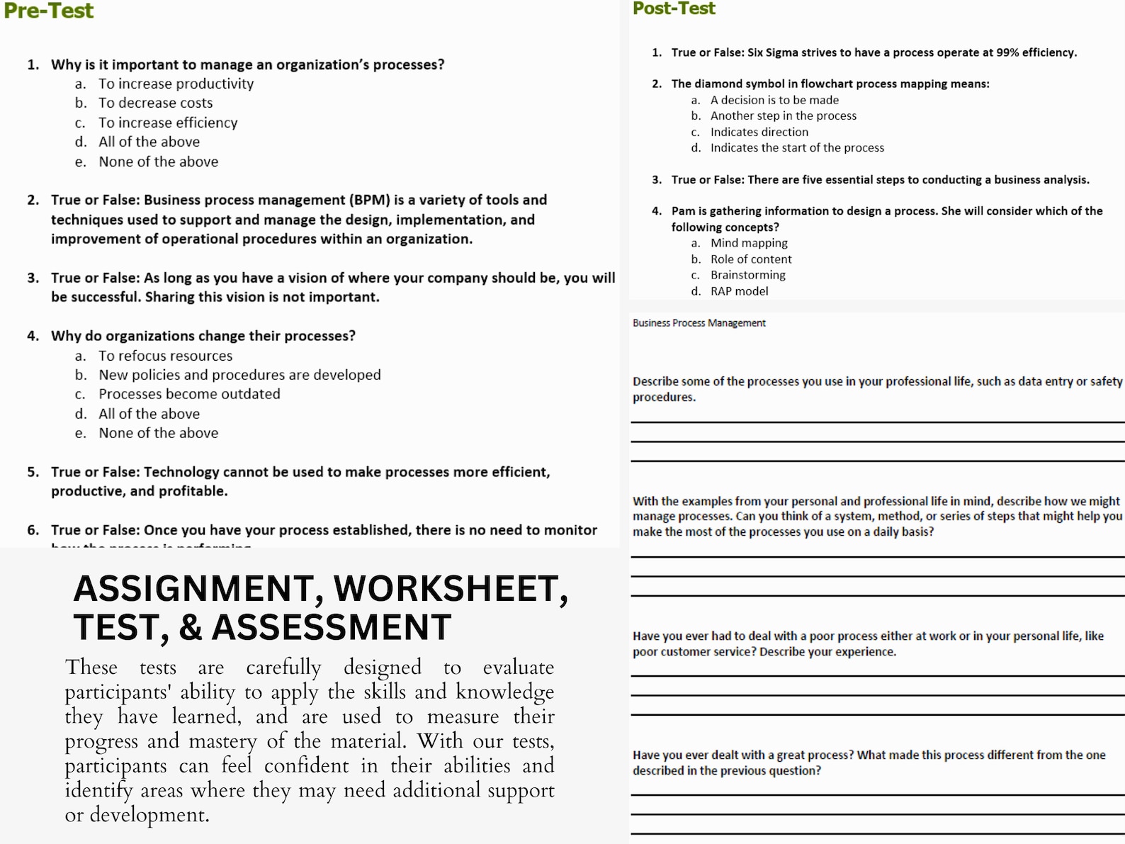 Business Process Management Training Course Materials: Trainers Guide ǀ Learners Handouts ǀ ...